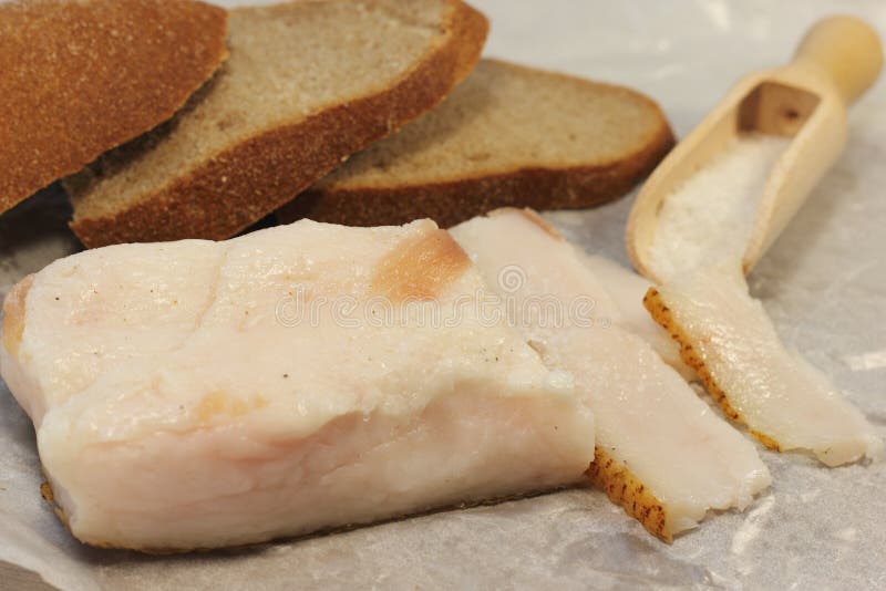 Fresh salted lard stock image. Image of piece, lard, soft - 59679589