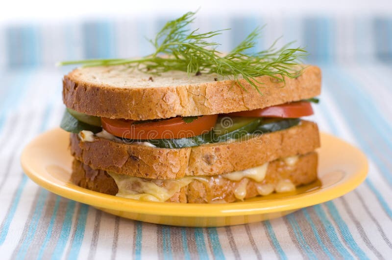 Fresh sandwich stock photo. Image of bread, cucumber - 13411772