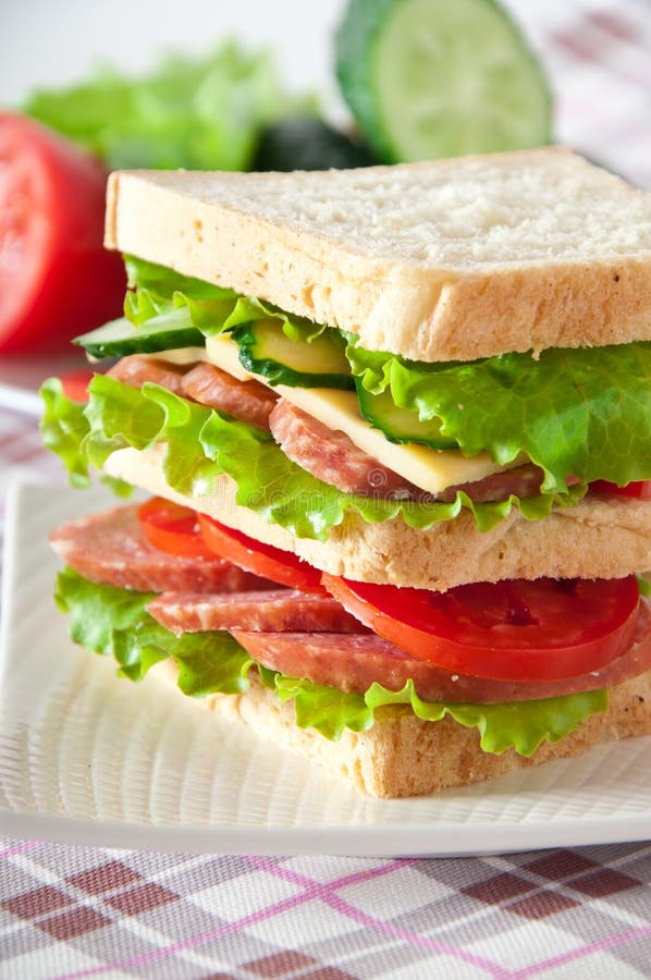 Fresh sandwich stock photo. Image of objects, healthy - 27125174