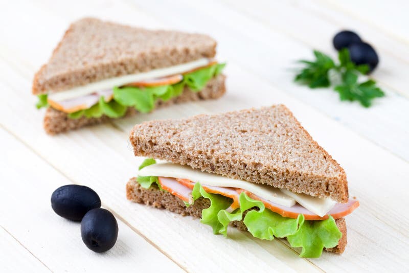 Fresh sandwiches stock photo. Image of breakfast, delicious - 15511886