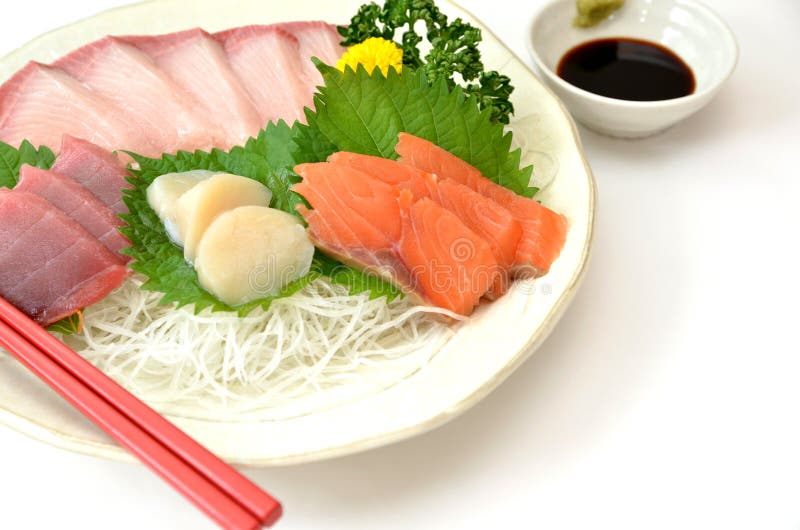 Fresh sashimi stock photo. Image of drink, yellowtail - 27420554