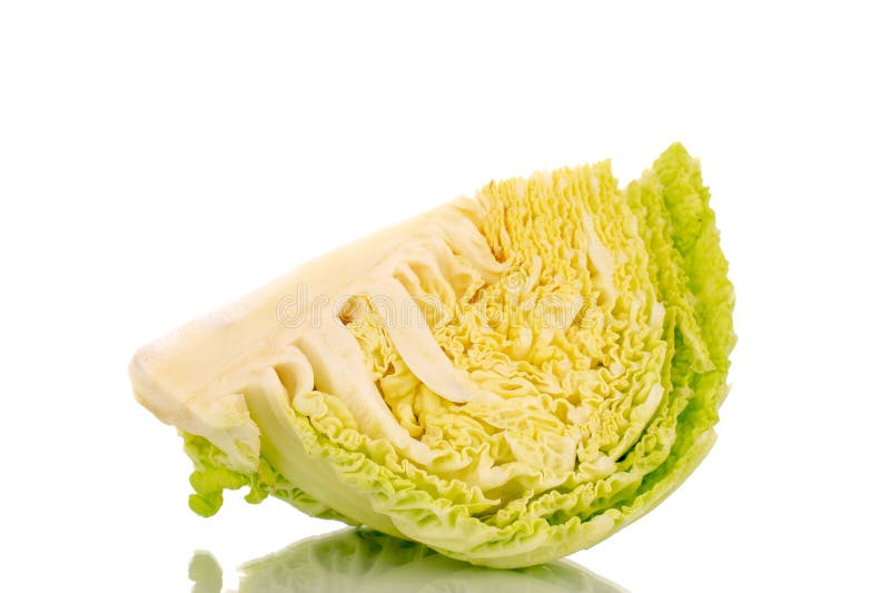 Fresh Savoy Cabbage with Kitchen Utensils Isolated on White, Black Background and Top View ...