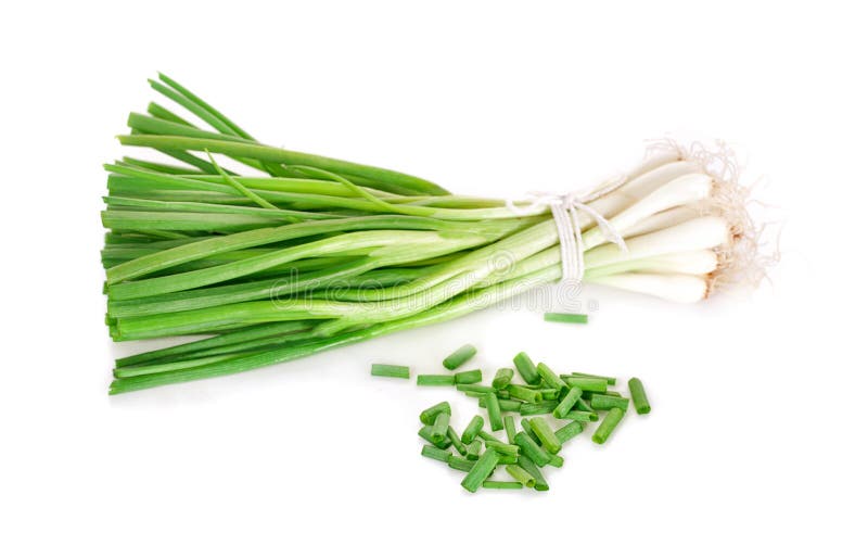 Fresh Scallion Isolated on a White Background Stock Image - Image of ...