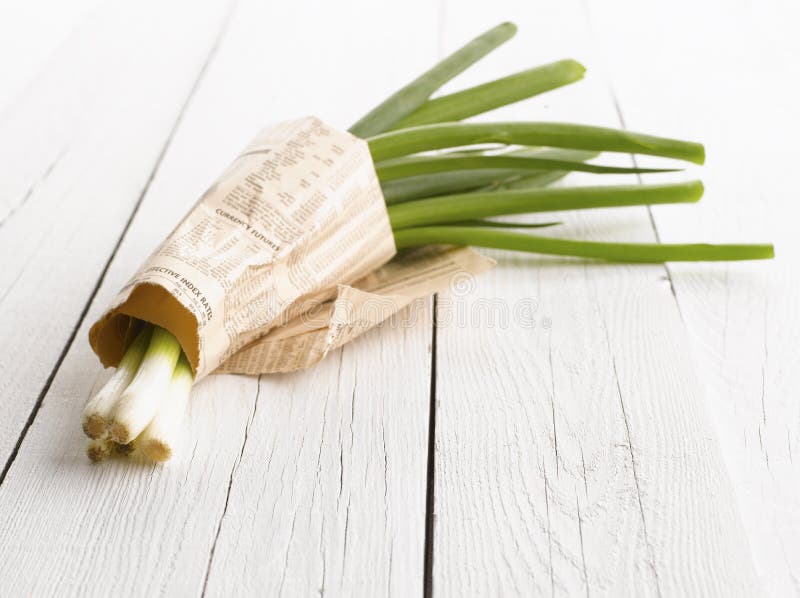 Fresh Scallions stock image. Image of table, food, wood - 27289391