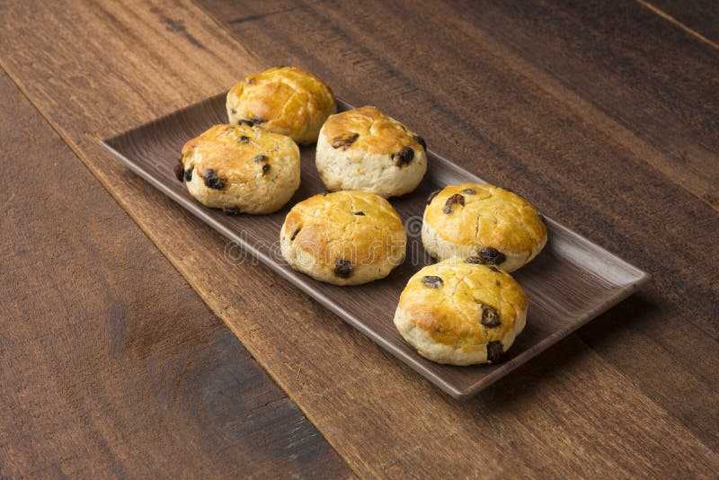 Scones with Background Cafe Stock Image - Image of british, focus ...