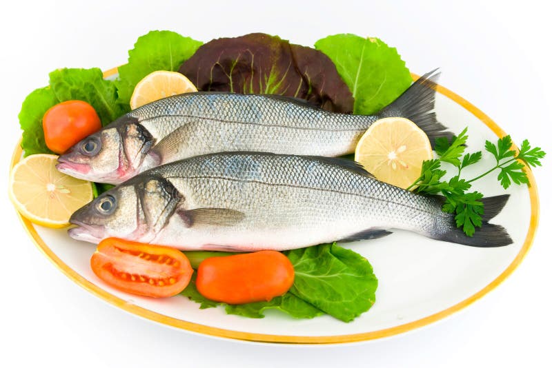 Sea-bass stock image. Image of bass, fresh, lemon, dinner - 18611259