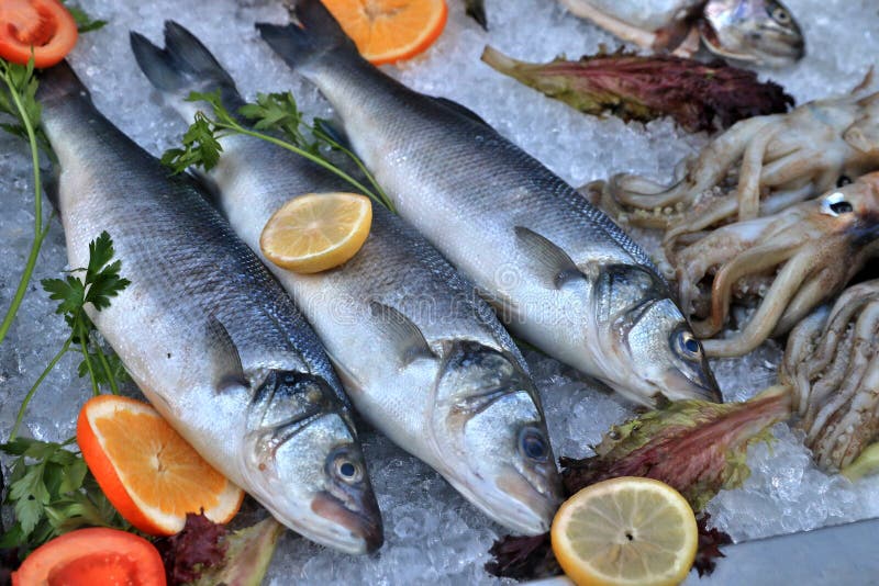 Fresh sea fish stock image. Image of fresh, tray, cold - 109823483