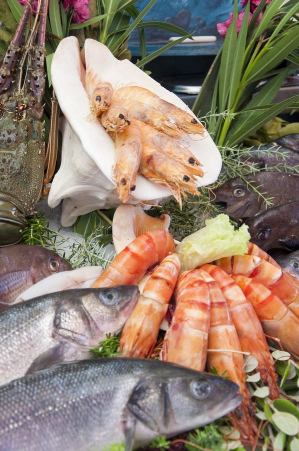 Fresh seafood stock image. Image of lobster, cyclades - 26540875