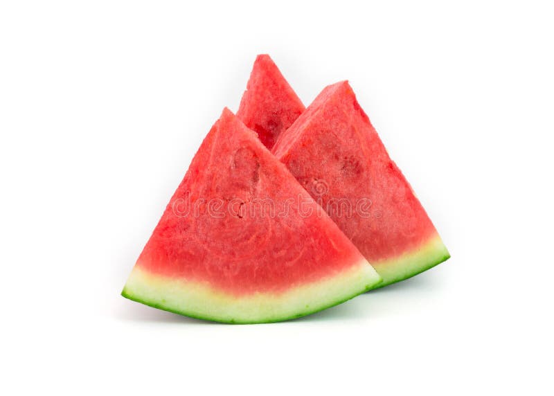 Fresh Seedless Watermelon Isolated on White Stock Image - Image of ...