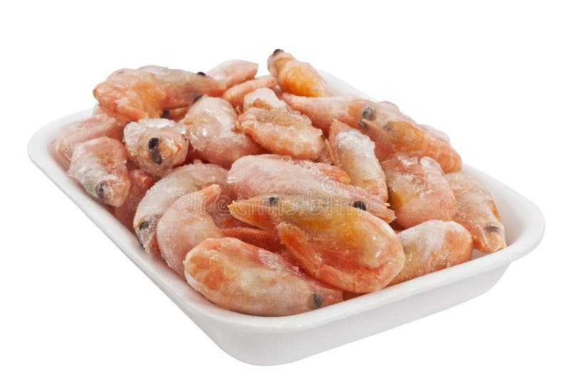 Fresh Shrimp in a Plastic Container Stock Image - Image of food, savory ...