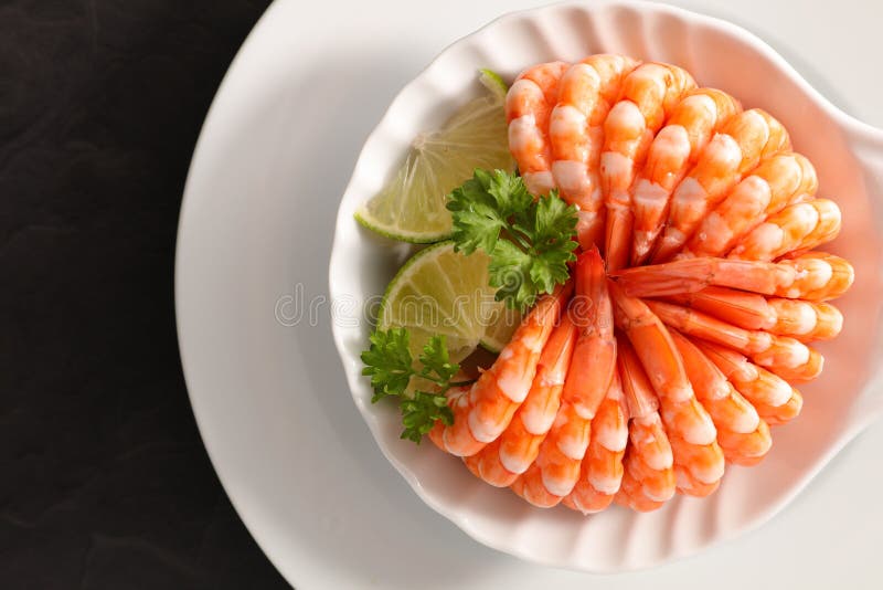 Fresh shrimp, top view stock photo. Image of shrimp - 130293922