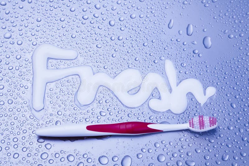 Fresh sign with toothbrush stock image. Image of freshness - 30386817