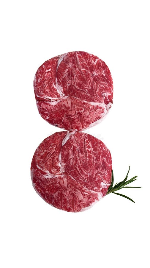 Fresh Silver Shank Beef Isolate on White Background. Stock Photo ...