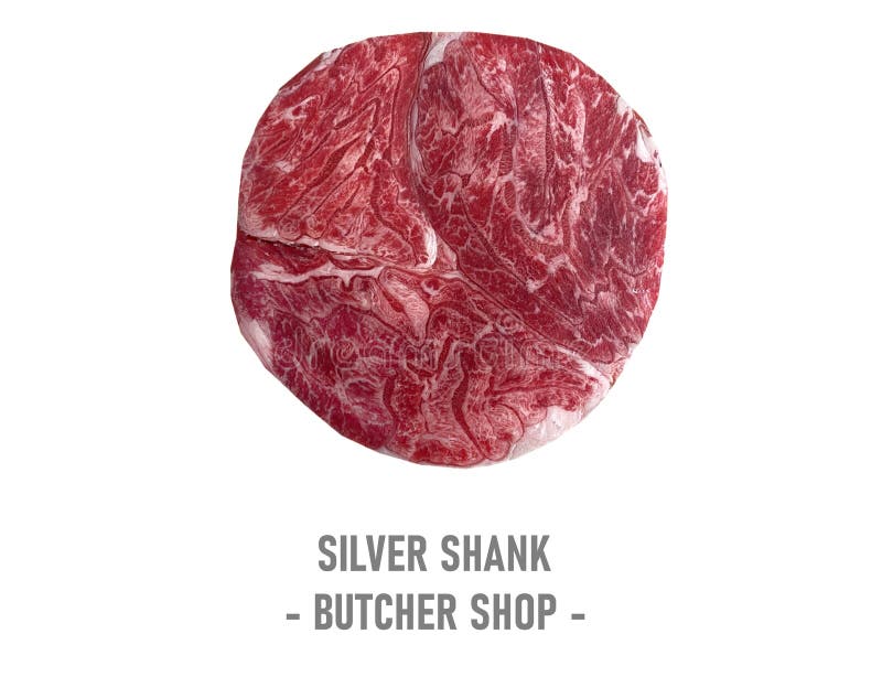 Fresh Silver Shank Beef Isolate on White Background. Stock Image ...