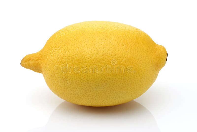 Fresh Single Lemon Fruit on White Background Stock Image - Image of ...