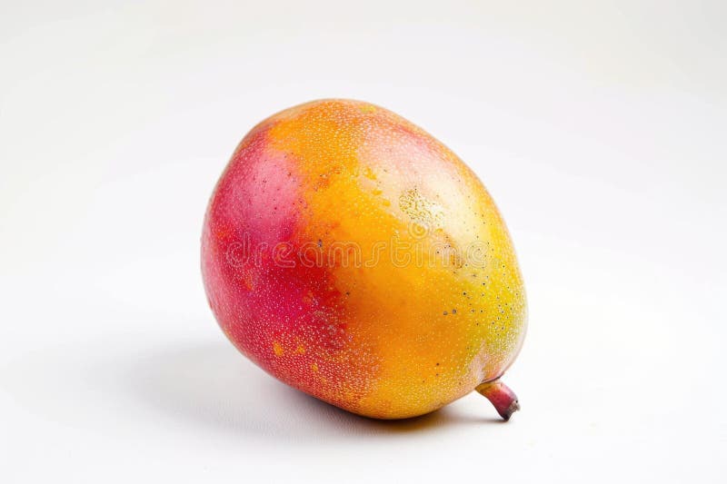A Fresh Single Mango Fruit on a White Surface Stock Image - Image of ...