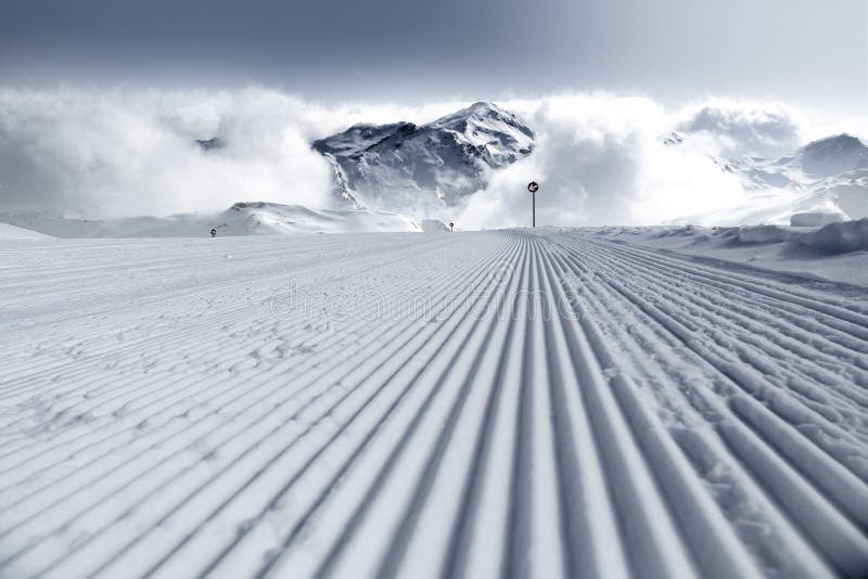Fresh Ski slope stock photo. Image of zillertal, snow - 168640618
