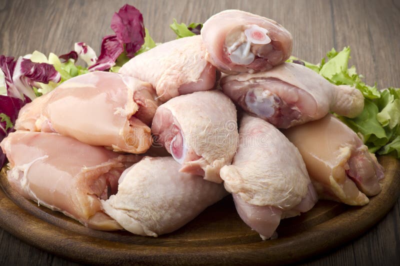 Fresh skinless chicken stock image. Image of aligned - 61941925