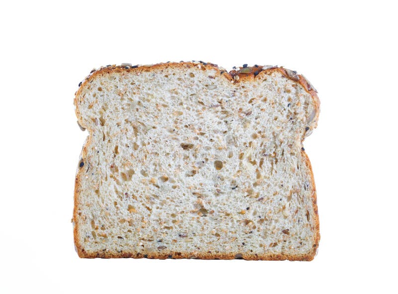 Fresh Slice of Bread Isolated on White Stock Photo - Image of ...