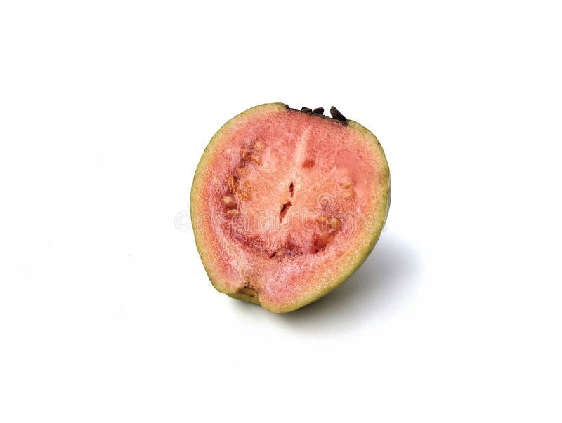 Fresh and Slice of Guava Isolated on White Background Stock Image ...
