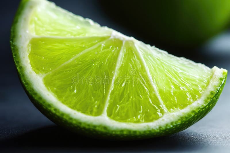 Fresh Slice of Lime Resting on a Table, Great for Photography or ...