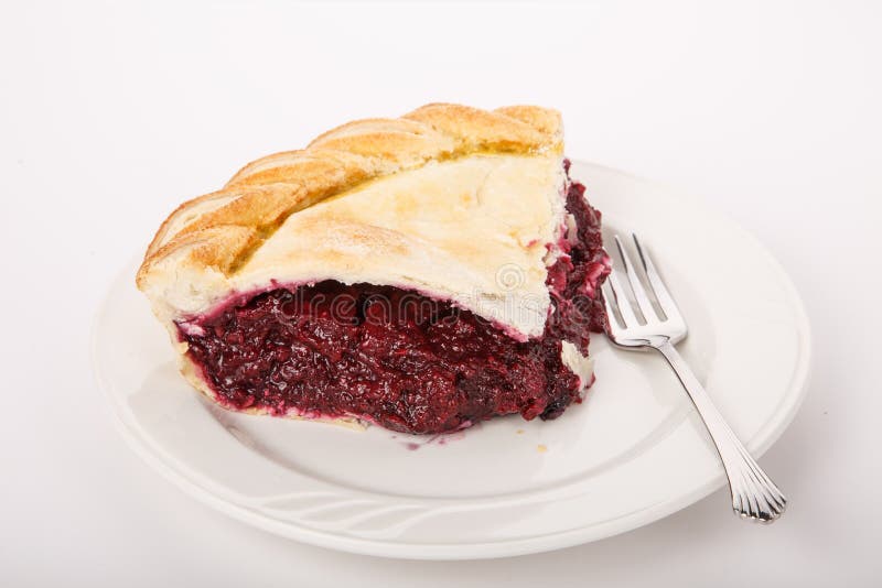 Fresh Slice of Raspberry Pie Stock Image - Image of delicious, white ...
