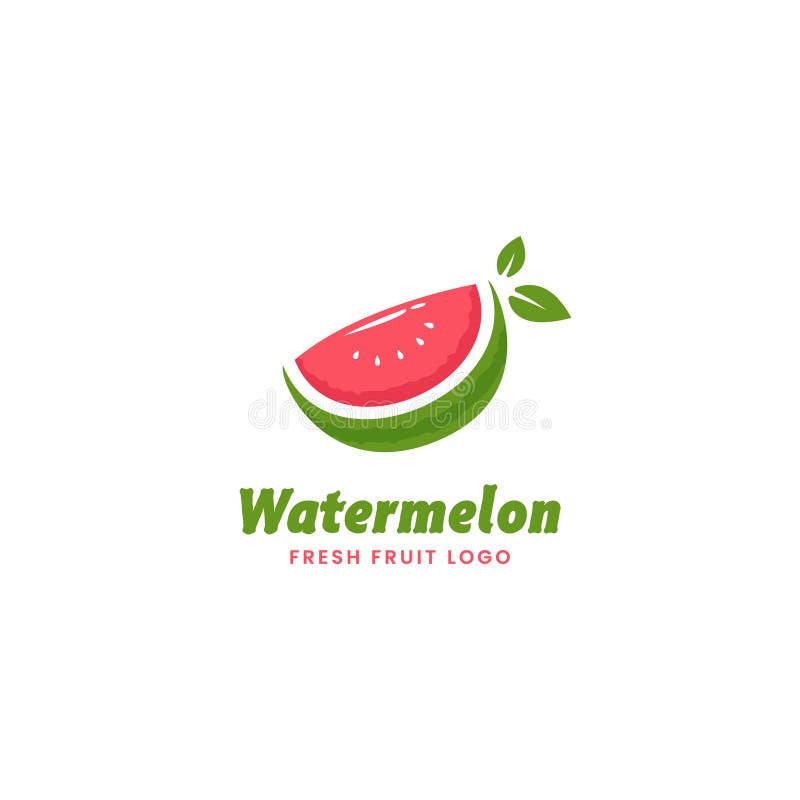 Fresh Slice Watermelon Logo Icon Template Stock Vector - Illustration ...