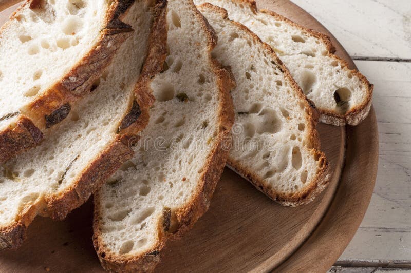 Fresh Sliced Bread Close Up. Stock Photo - Image of food, loaf: 46427296