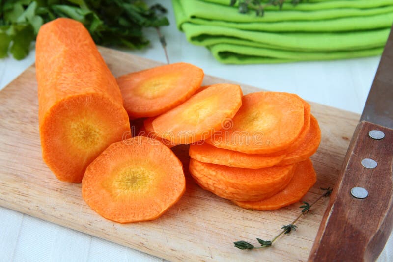 Fresh sliced carrots stock photo. Image of portion, vegetable - 17492082