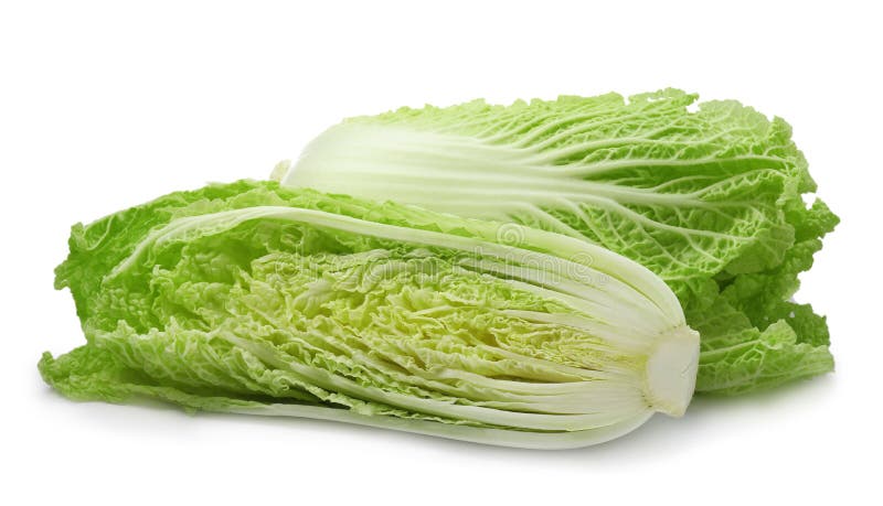 Fresh Sliced Chinese Cabbage on White Background Stock Photo - Image of ...