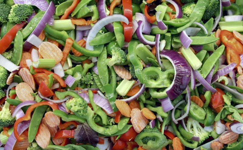 Fresh Sliced and Chopped Vegetables Stock Image - Image of background ...