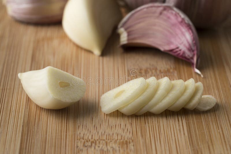 Sliced garlic stock image. Image of sliced, bulbs, vegetable - 21185229