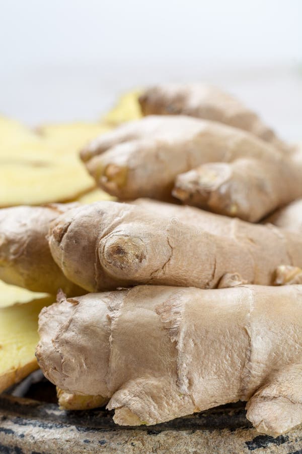 Fresh Sliced Ginger - Ingredient for Healthy Food Stock Image - Image ...