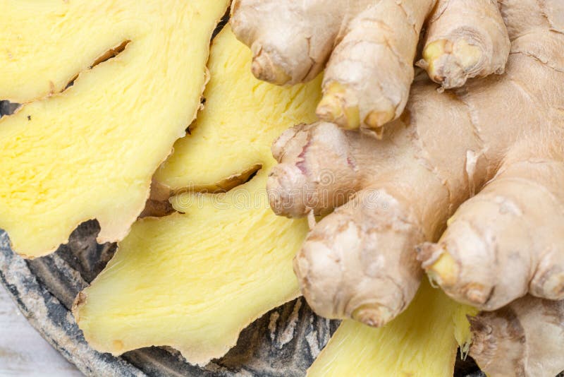 Fresh Sliced Ginger - Ingredient for Healthy Food Stock Image - Image ...