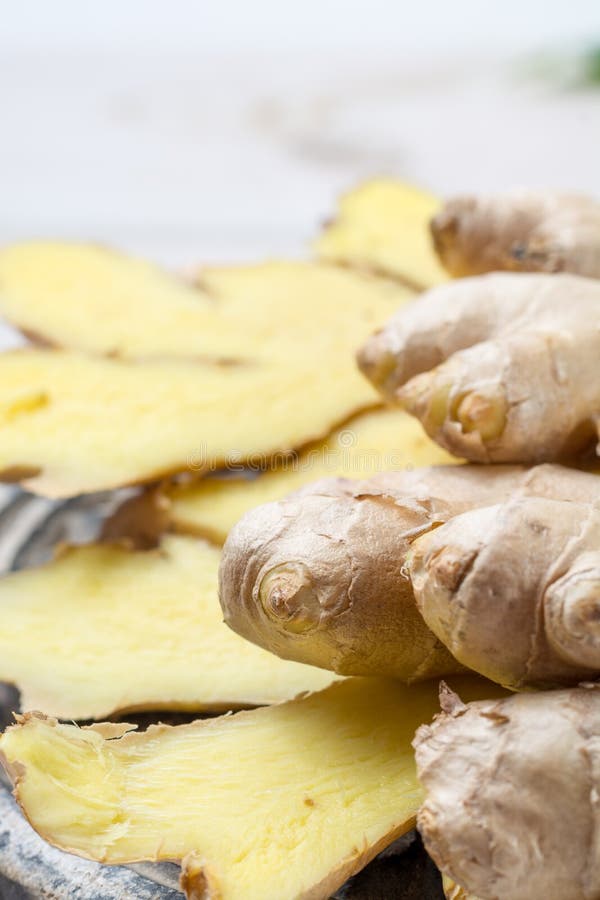 Fresh Sliced Ginger - Ingredient for Healthy Food Stock Photo - Image ...