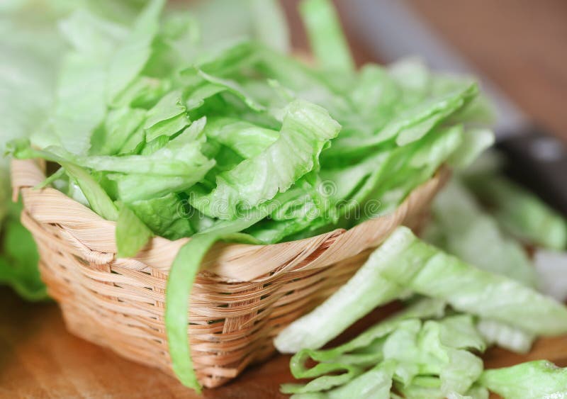 Fresh Sliced Iceberg Lettuce Stock Photo - Image of snack, vegetarian ...