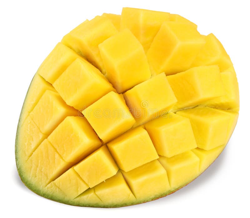 Fresh Sliced Mango Isolated on White Background. Exotic Fruit. Clipping ... Fresh Sliced Mango Isolated on White Background. Exotic Fruit. Clipping ...