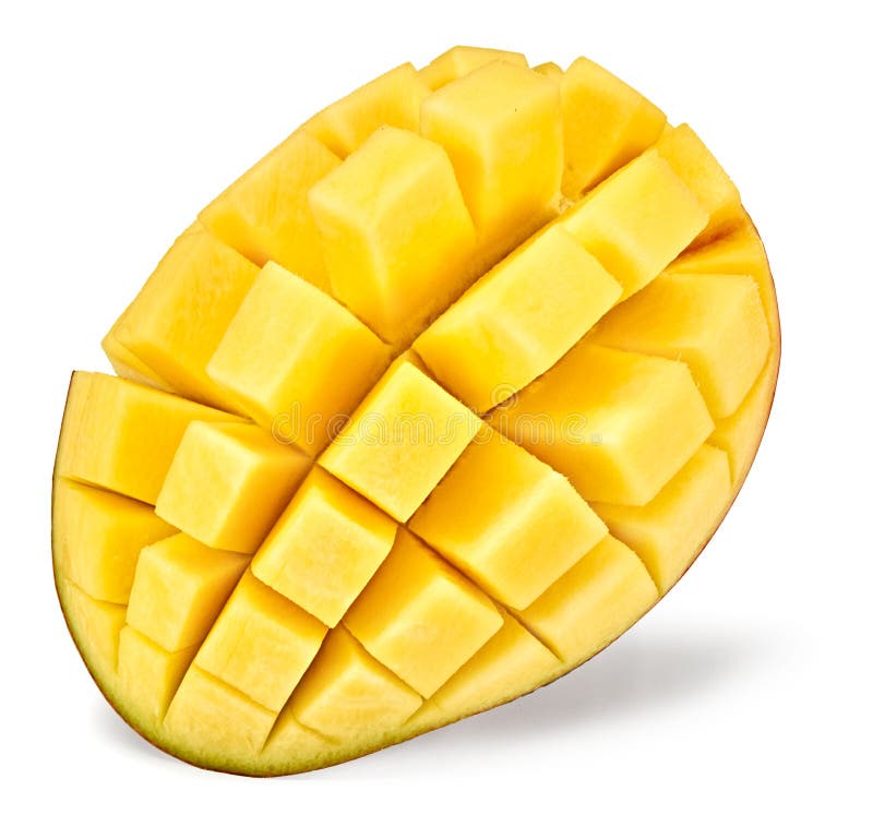Fresh Sliced Mango Isolated On White Background. Exotic Fruit. Clipping ... Fresh Sliced Mango Isolated On White Background. Exotic Fruit. Clipping ...