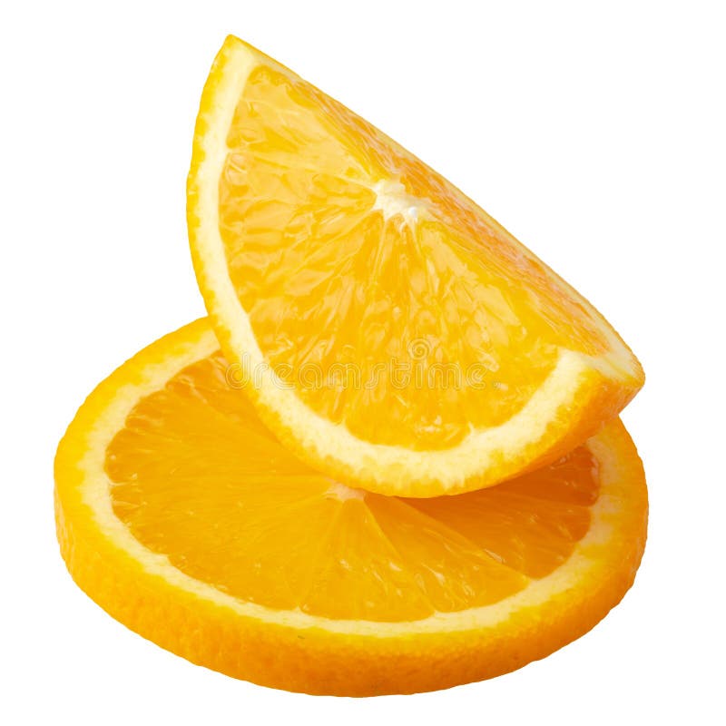 Fresh Sliced Oranges Isolated on a White Background Stock Photo - Image ...