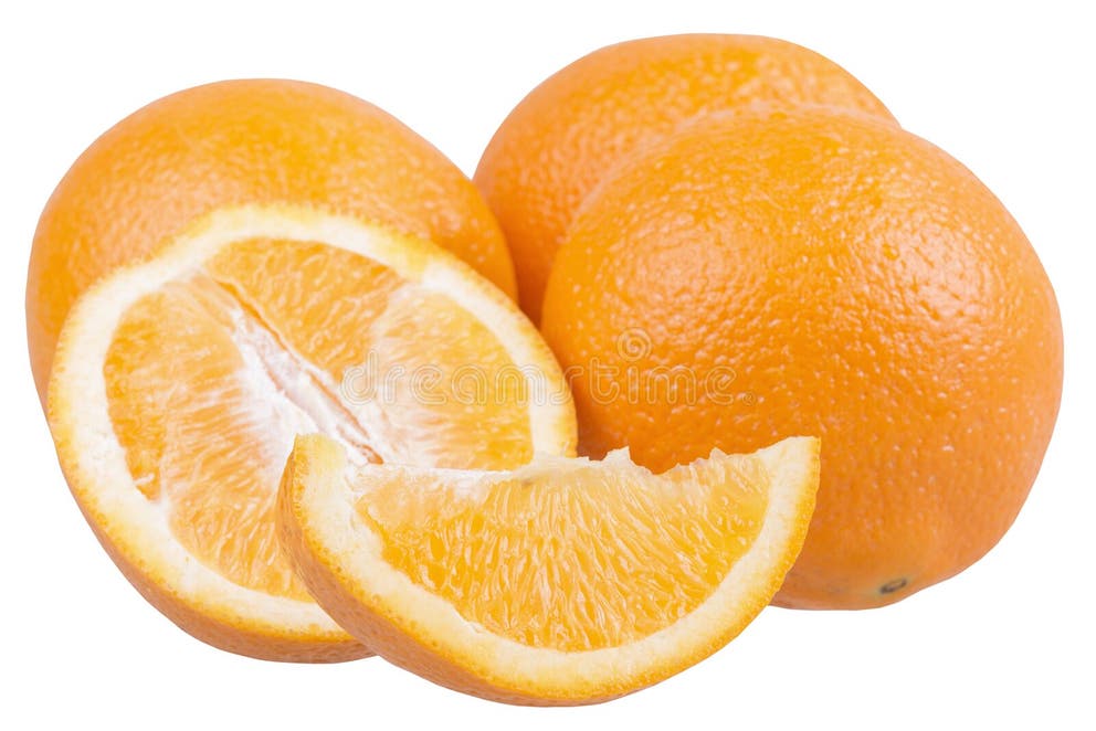 Fresh Sliced Oranges Isolated Stock Photo - Image of healthy, slice ...