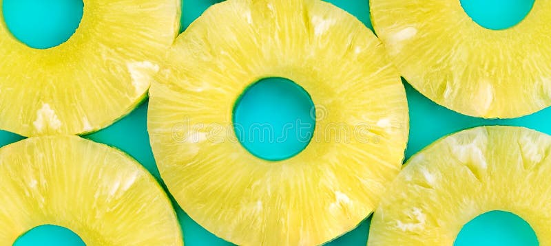 Fresh Sliced Pineapple Pattern. Pineapple Chunks Close Up Stock Photo ...