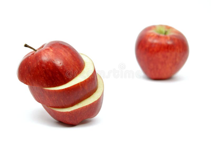 Fresh sliced red apples stock image. Image of healthy - 3099411