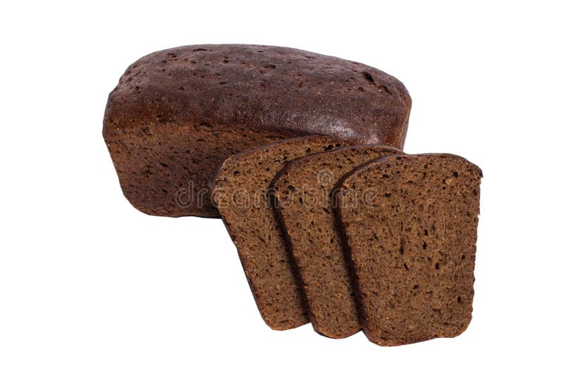 Fresh Sliced Rye Bread on White Background Stock Photo - Image of ...