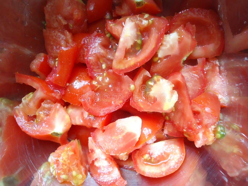 Fresh sliced tomatoes. stock image. Image of sliced, appetite - 77231085