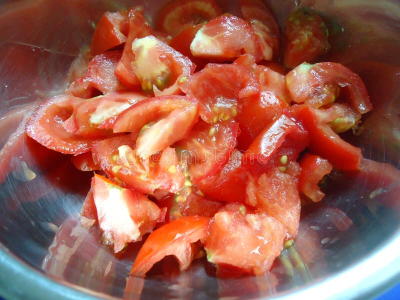 Fresh sliced tomatoes. stock image. Image of sliced, appetite - 77231085