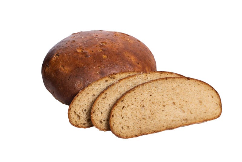 Fresh Sliced Wheat Bread on White Background Stock Photo - Image of ...