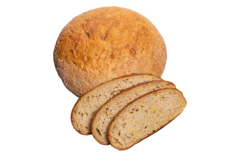 Fresh Sliced Wheat Bread on White Background Stock Photo - Image of ...