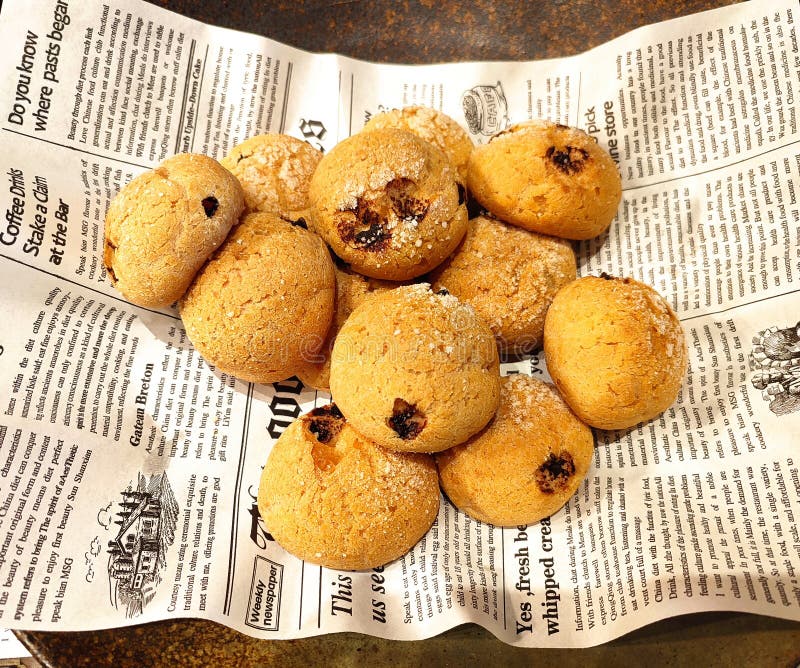 Fresh Small Bread on the Paper for Eating Stock Image - Image of bread ...