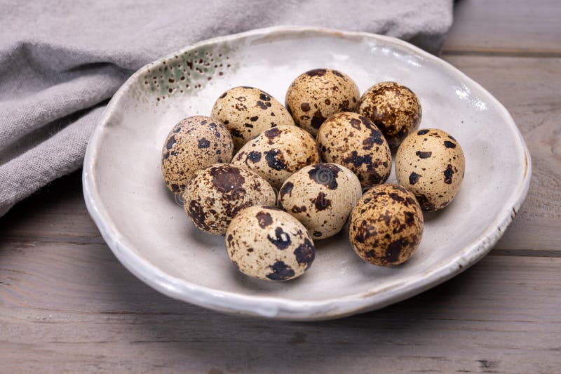 Fresh Small Spotted Partridge or Quail Bird Eggs Stock Image - Image of ...