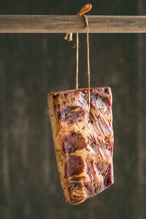 Fresh smoked bacon stock image. Image of breakfast, snack - 74609669